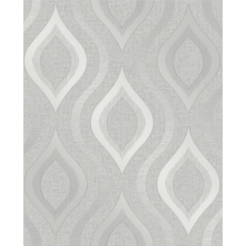 FD41968 QUARTZ GREY TEAR DROPS BLOWN VINYL WALLPAPER | AAA Decorating