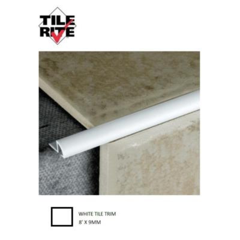 TILTE567 8' X 9MM TILE TRIM WHITE | AAA Decorating